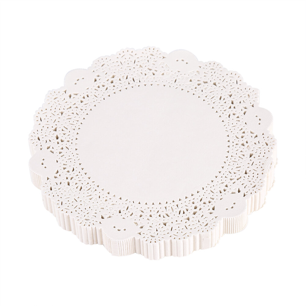 180 шт, полые декоративные бумажные салфетки, коврик для торта, украшения для свадебной вечеринки, 9,5 дюймов