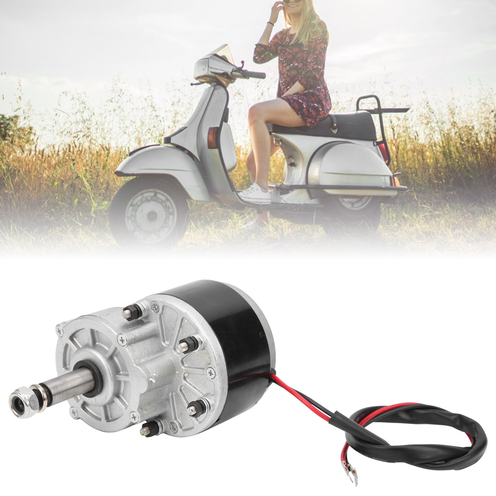 MY1016Z2 24V 250W Алюминиевый электродвигатель с матовым редуктором для электрического скутера