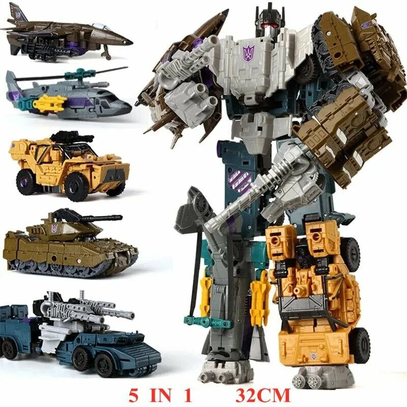 No box 5 в 1 игрушка робот трансформер игрушки devastator — фото 1