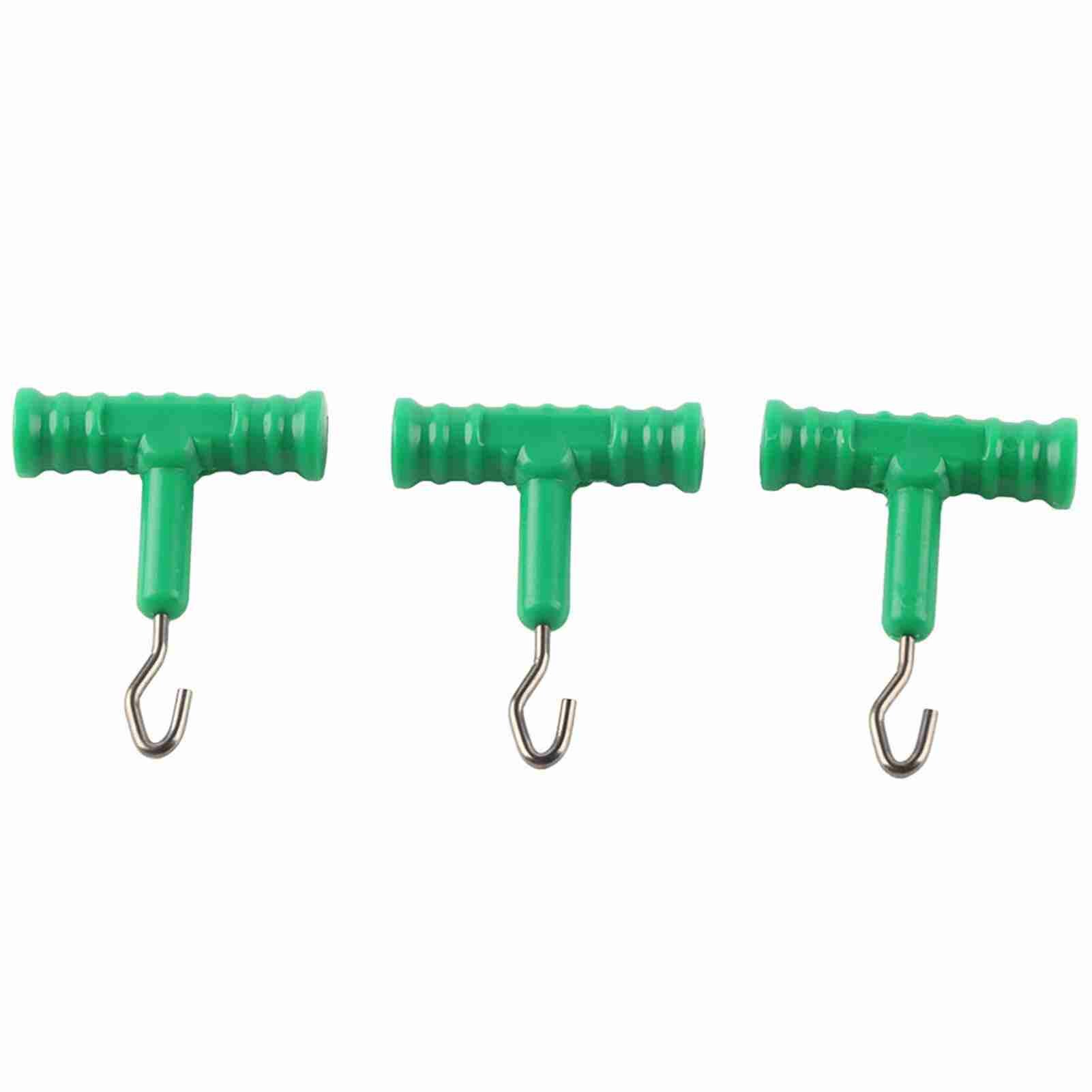 3 Pieces Knot Rig Puller Tester Tightener For Carp Fishing(green)