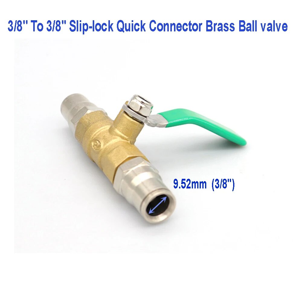 Быстроразъемный латунный шаровой кран 3/8 дюйма