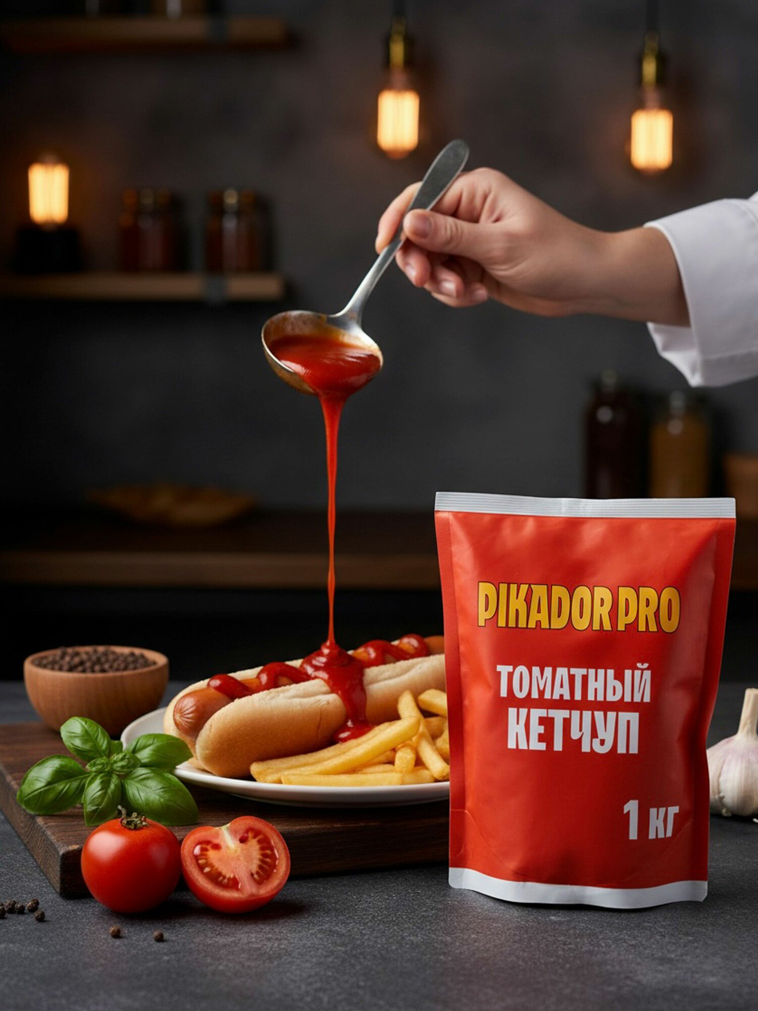 HEINZ (Хайнц Пикадор) PIKADOR PRO Кетчуп томатный, 1 кг