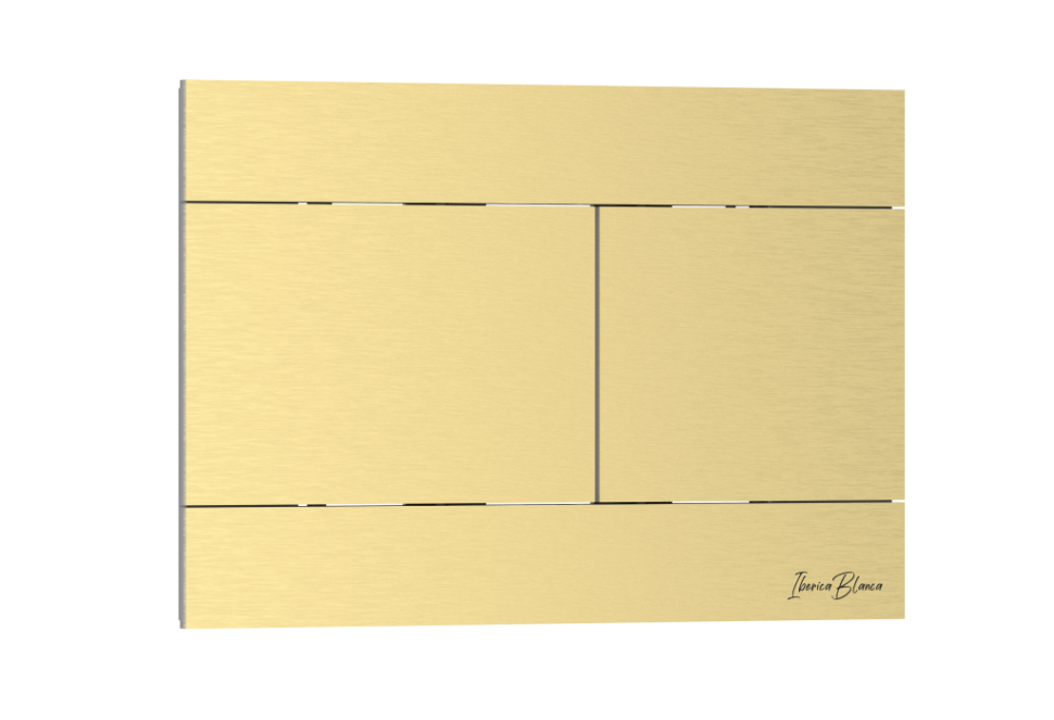Кнопка смыва IBERICA BLANCA INOX-R нержавеющая сталь, золото матовое (IB. B015.03)