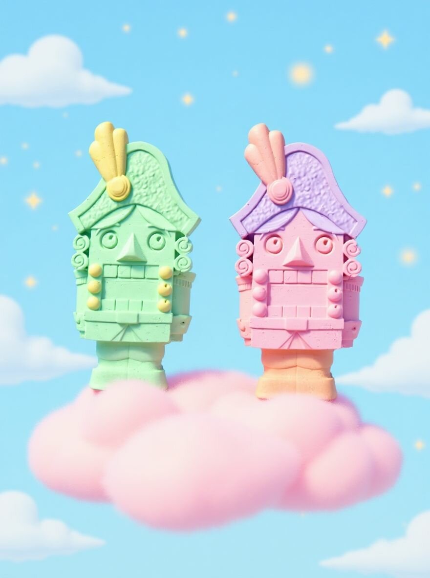 Щелкунчик статуэтка миниатюрная в наборе 2 штуки 8 см