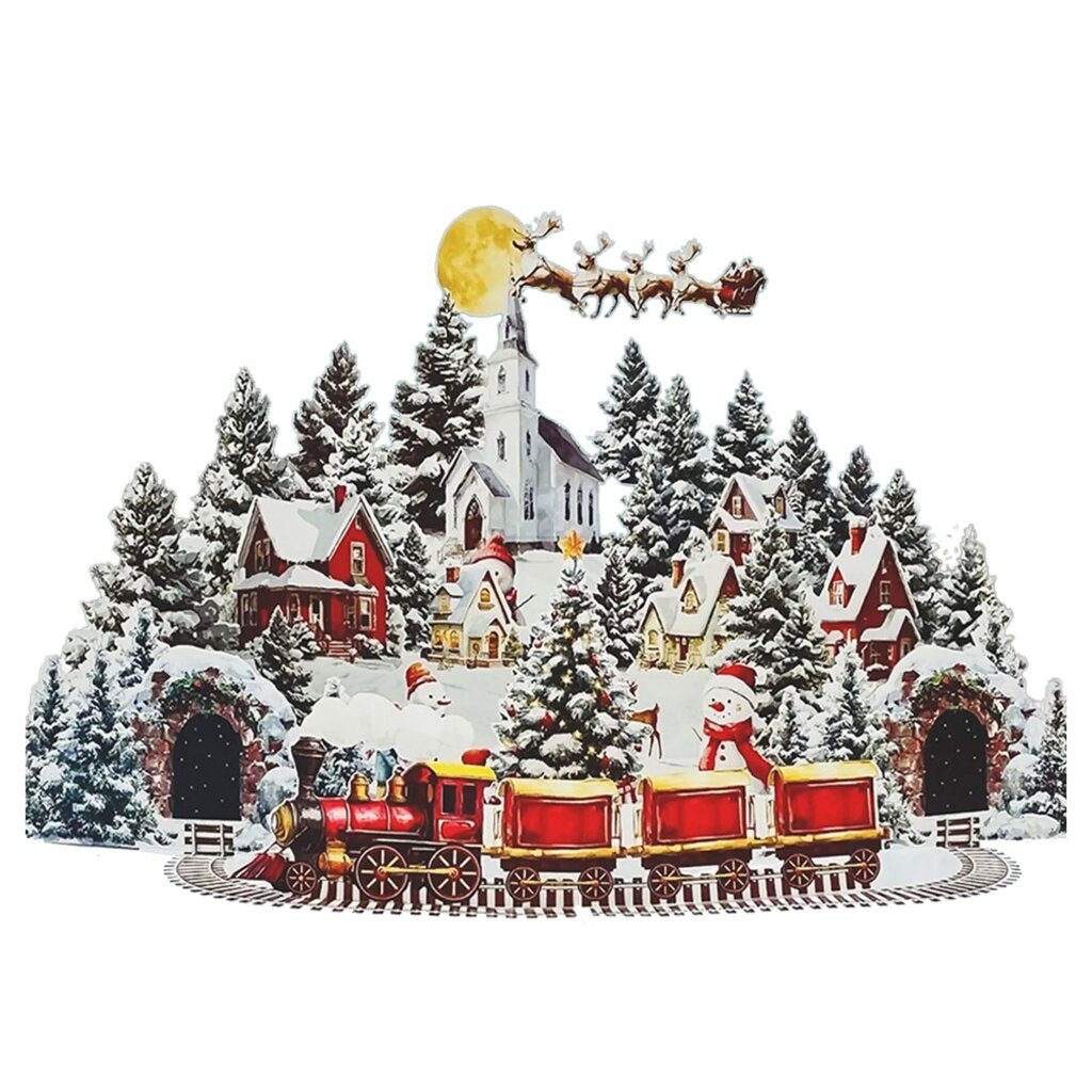 Резьба по Бумаге Ручной работы Рождественская Открытка Приглашение на Праздничную Вечеринку для Каминных Полок Столешницы Центральные Элементы Украшения Фестиваля