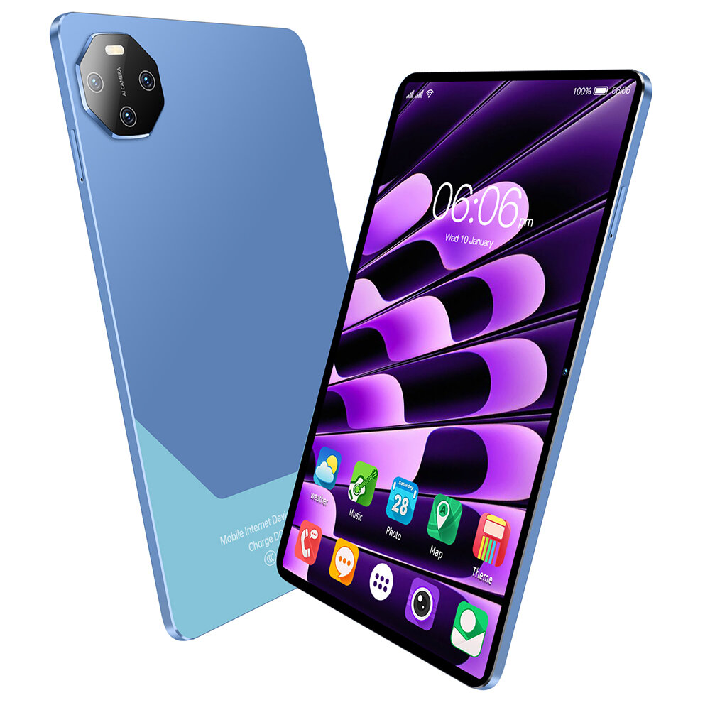 Планшет E70Pro Android 13 10.1 дюймовый экран 8GB+128GB восьмиядерный процессор двойная камера 6500mAh батарея цвет синий черный фиолетовый тип US UK EU AU