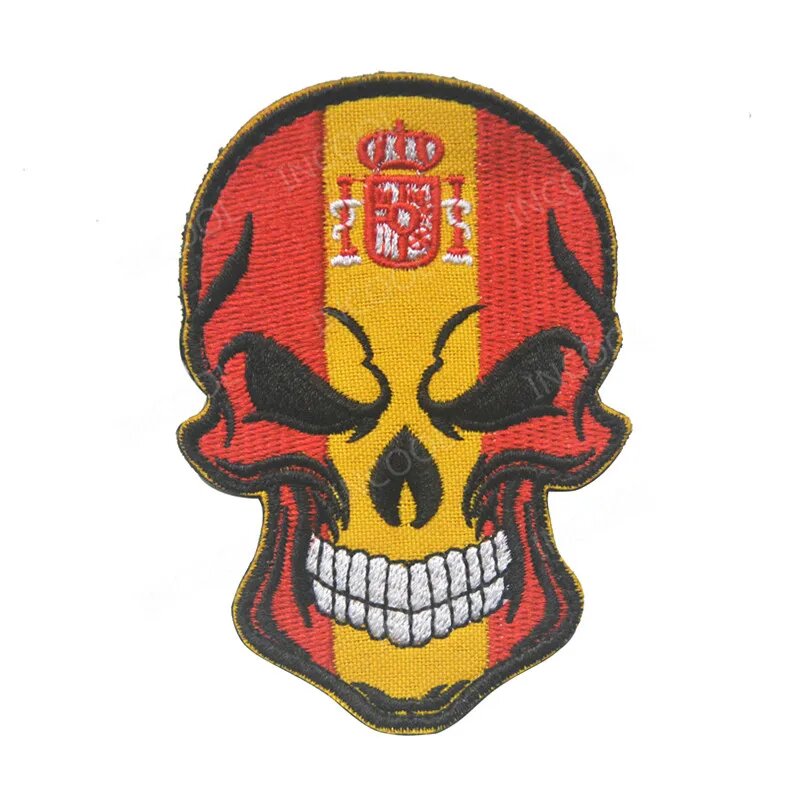 Испанский флаг, вышитые нашивки, 3D ПВХ резиновые аппликации INCOOL 8 Embroidery 9X6CM