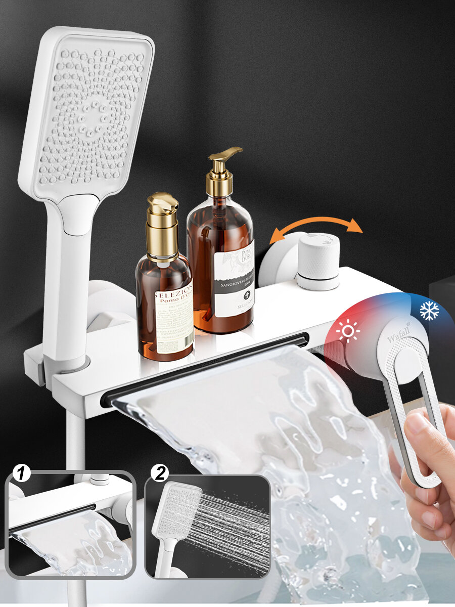 Душевая система, смеситель для ванны с душем, набор для ванной комнаты, 3 В 1, новый дизайн, белое