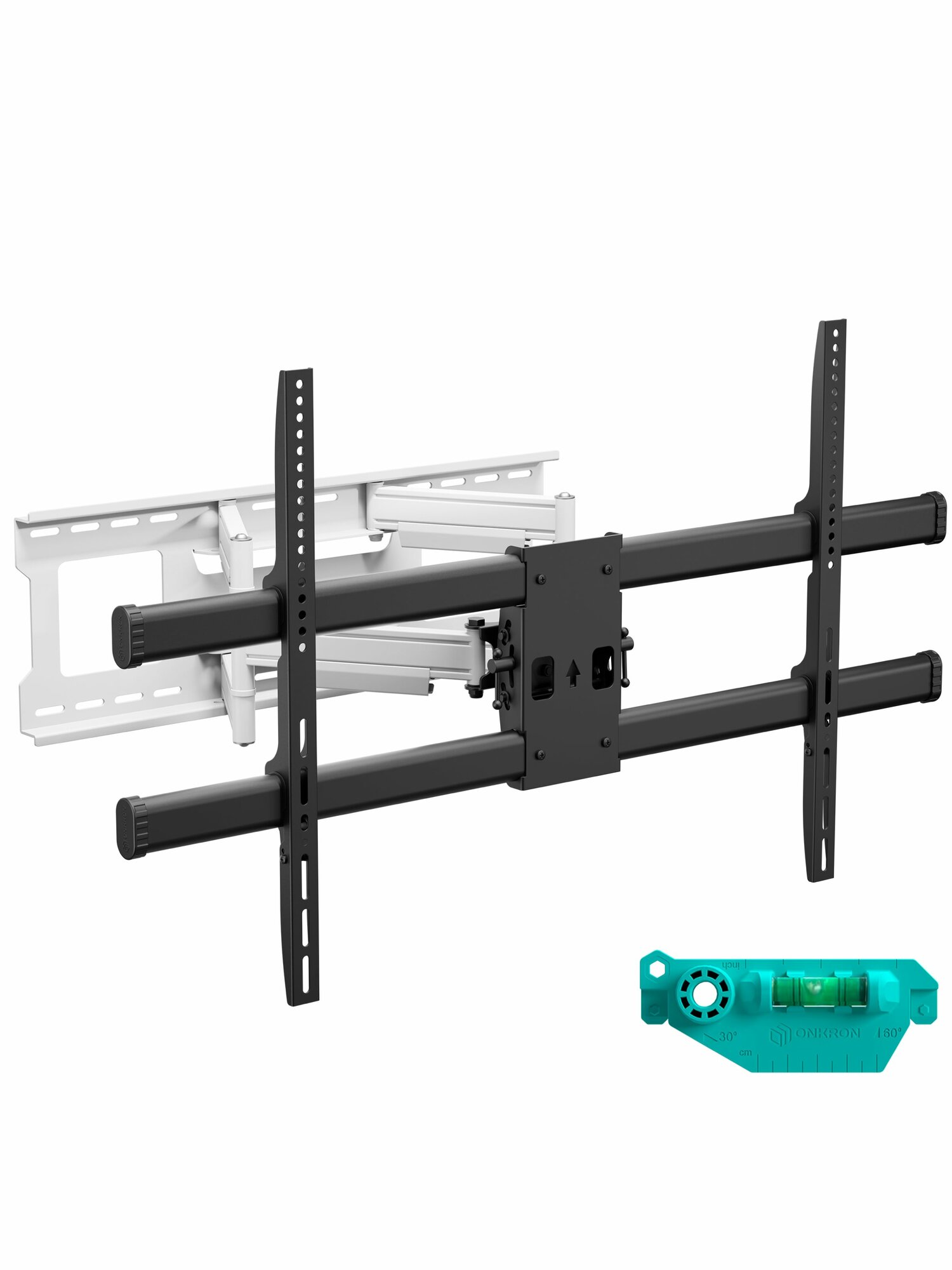 ONKRON кронштейн для телевизора настенный 42"-120" наклонно-поворотный, черно-белый M10 / до 100 кг / крепление для телевизора на стену
