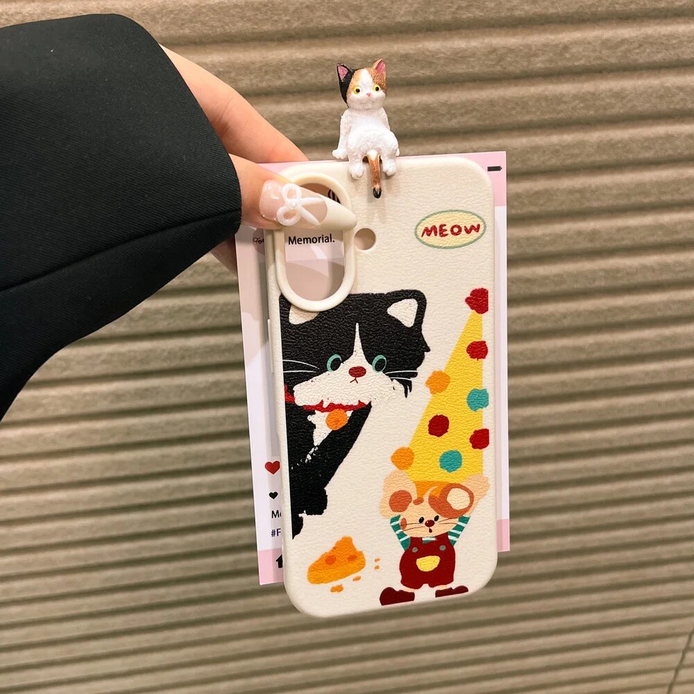 Чехол для iPhone 17 с 3D котом, цвет 02IF77 SP65