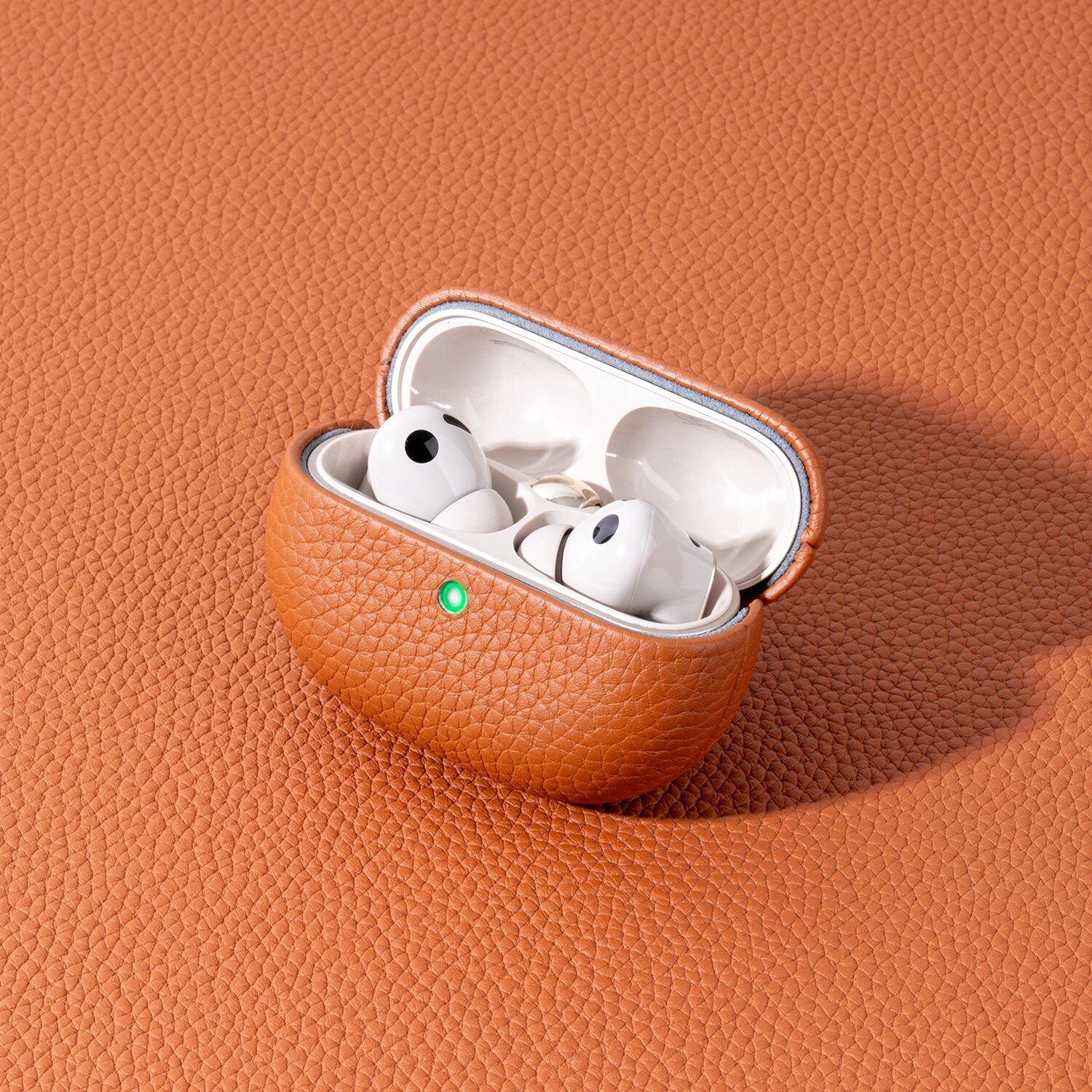 Кожаный чехол для HUAWEI FreeBuds Pro 5 Brown