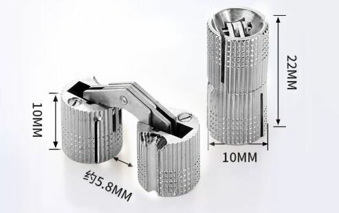 Петля ломберная скрытая цилиндрическая для стола трансформер D10 2 шт.