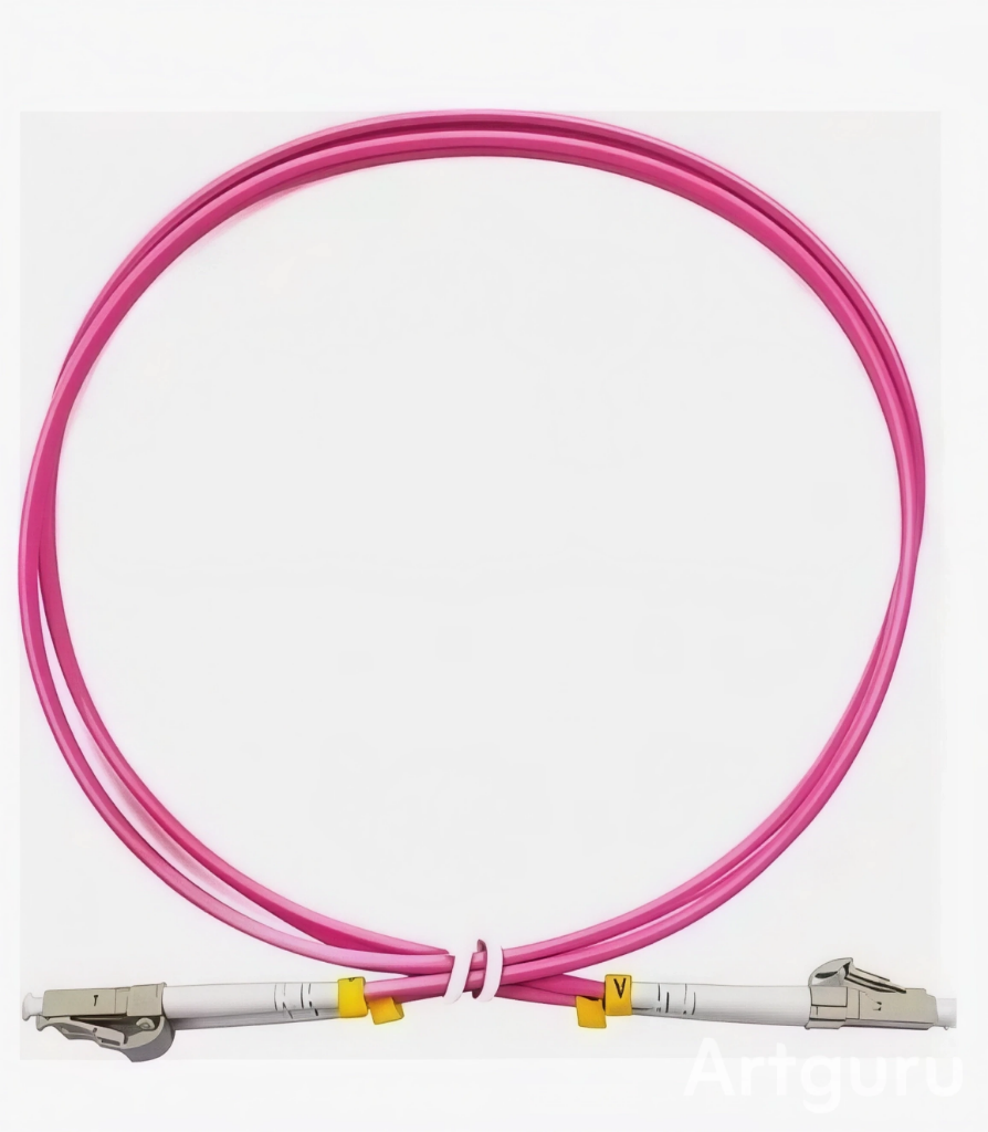 Патч-корд волоконно-оптический Cabeus FOP-50-OM4-LC-LC-1m duplex, LC-LC 50/125 mm OM4, 1м, LSZH