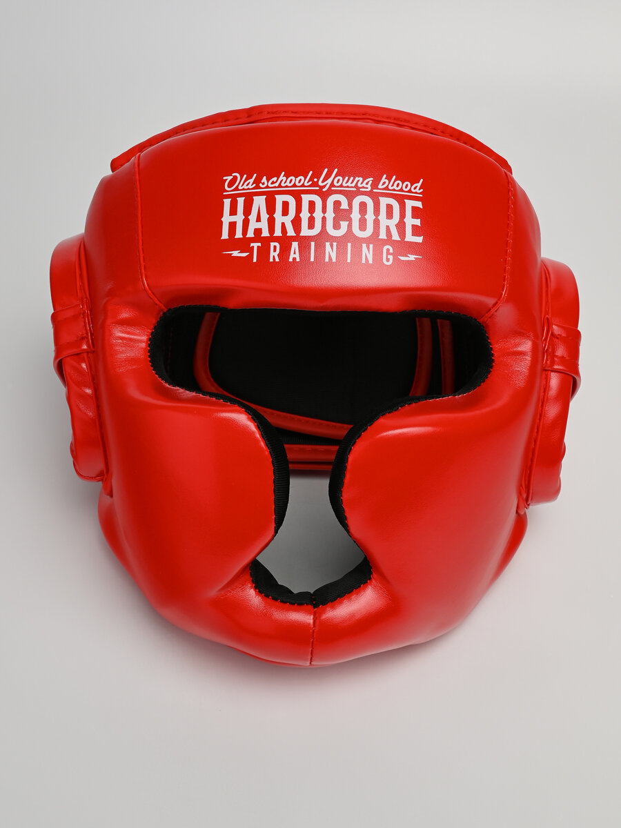 Боксерский шлем классический Hardcore Training Base Red PU L
