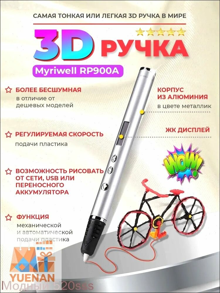 3D-ручка Myriwell RP900A (Серебристый)