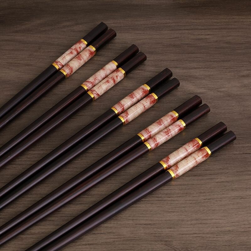 Натуральные красные сандаловые палочки для дома, 5-10 пар, деревянные антигрибковые палочки, новые 2025 года, противоскользящие, быстрые, японский стиль, цельные деревянные палочки от фабрики