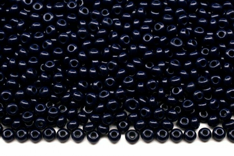 Бисер чешский PRECIOSA круглый 10/0 33080 темно-синий непрозрачный, 2 сорт, 50г