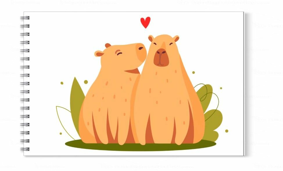 Альбом для рисования MIGOM А4 Капибара, Capybara - 0001