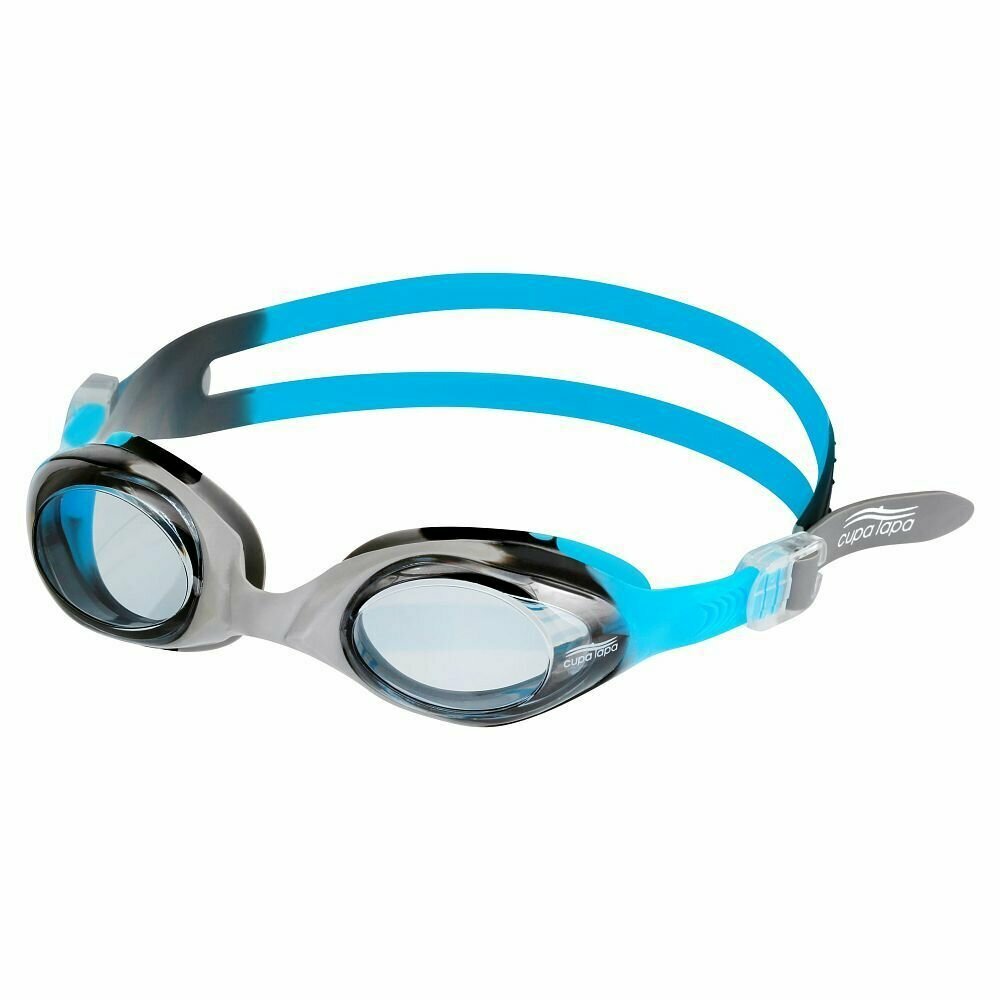 Очки для плавания детские Cupa Lapa LSG-304, прозрачные линзы, голубой/серый