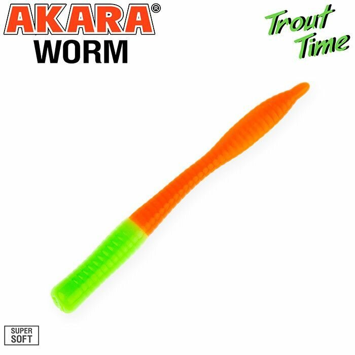 Силиконовая приманка Akara Trout time WORM 3 Cheese 454(10 шт.)