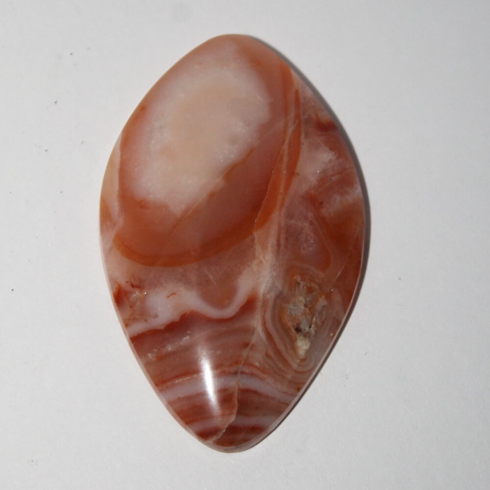 Коллекционный кабошон агат переливт, 52х32х3 мм, Урал, "True Stones"