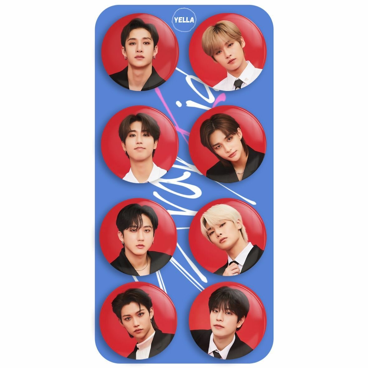 Набор из 8 значков 44 мм Stray Kids