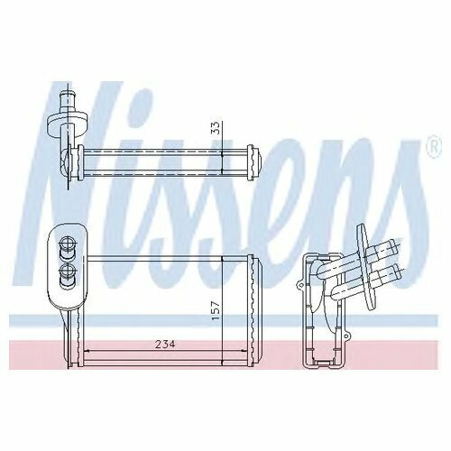 Радиатор печки Nissens 73962