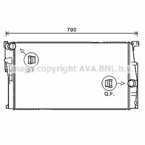 Основной радиатор (двигателя) Ava BW2455 для BMW 1 серия F20, F21, 2 серия F22, F87, F23, 3 серия F30, F80, F31, F34, 4 серия F32, F82