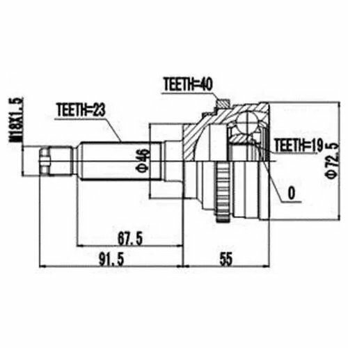 ШРУС AYWIparts AW1510182A