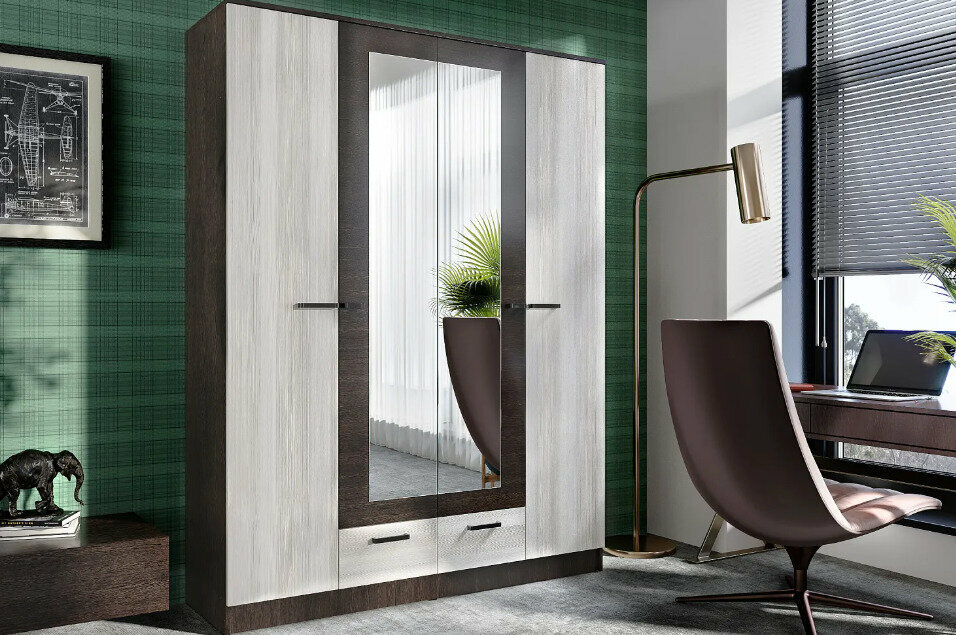 Шкаф распашной платяной Адель Венге / лоредо