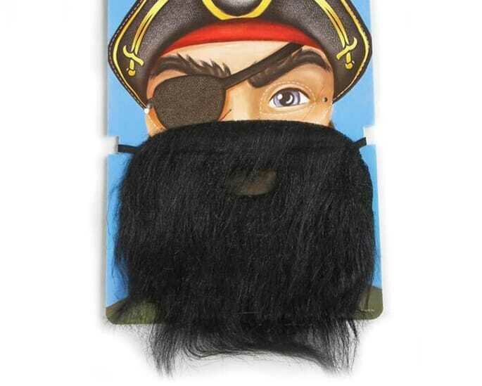 Борода карнавальная "Пират"черная на резинке /борода накладная/пиратская вечеринка/хэллоуин/новый год/борода на резинке