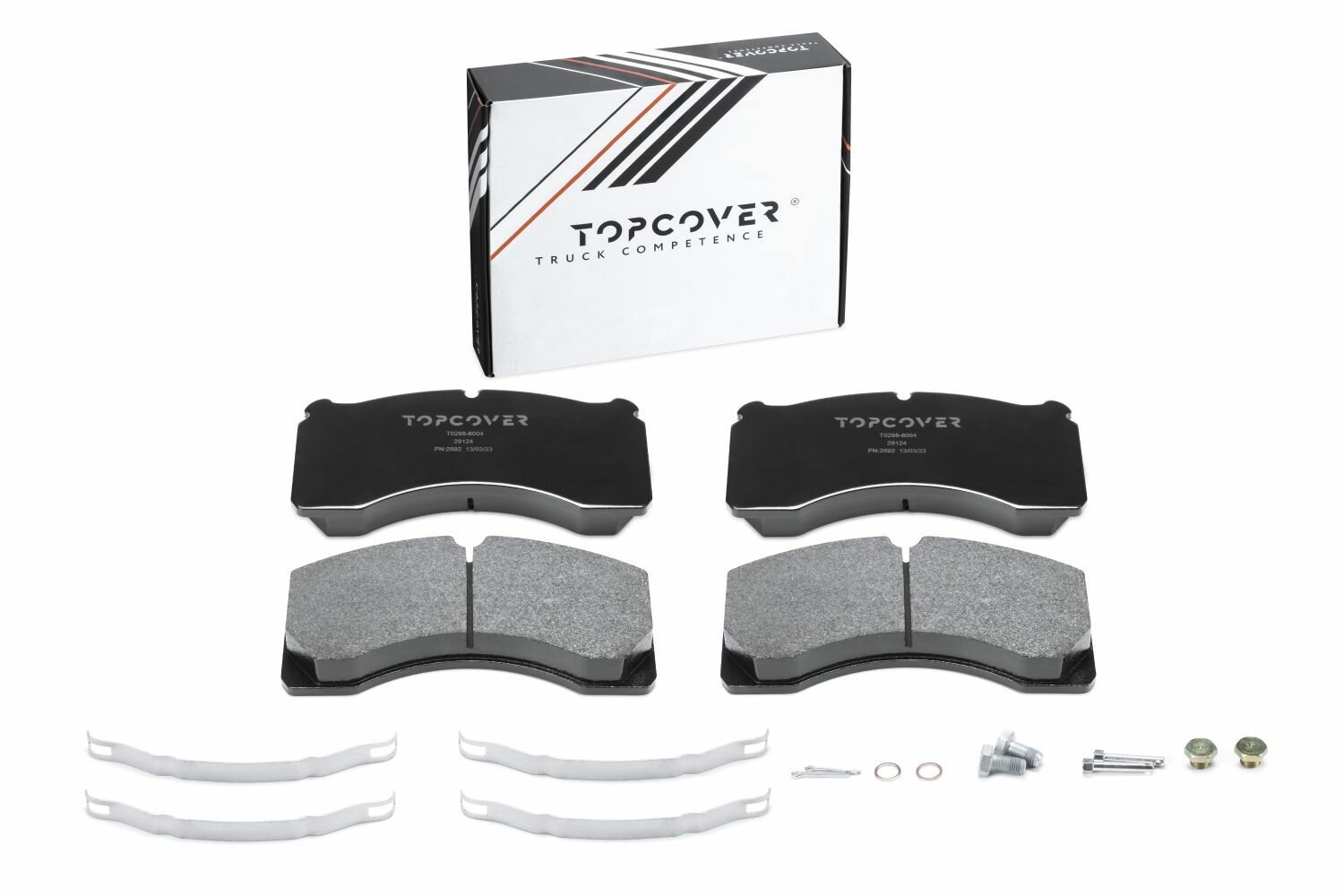Колодки тормозные передние к-кт TOPCOVER T0298-8004