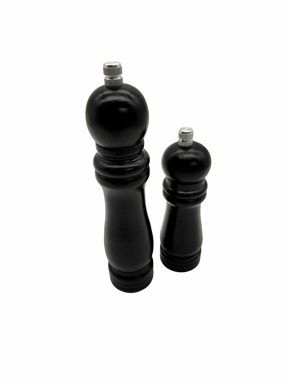 Комплект мельниц для специй Дерево, Цвет черный, 20 и 14 см