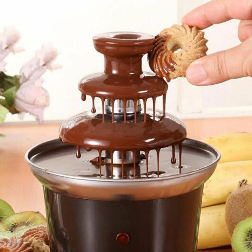Шоколадный фонтан Chocolate Fondue, съемный нагревательный элемент, черный