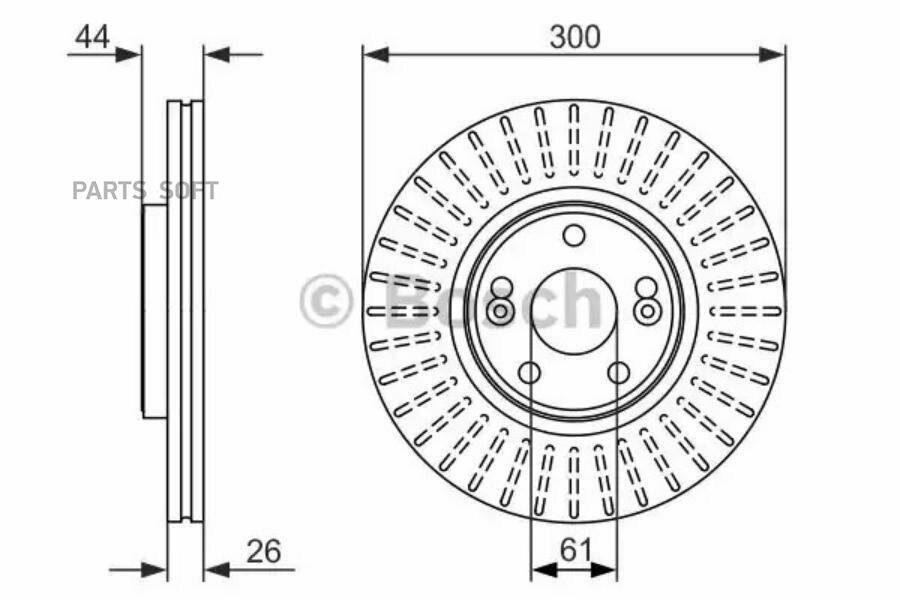 BOSCH 0986479668 0 986 479 668_диск тормозной п!\ Renault Scenic 1.9/2.0i/DCi 00-03