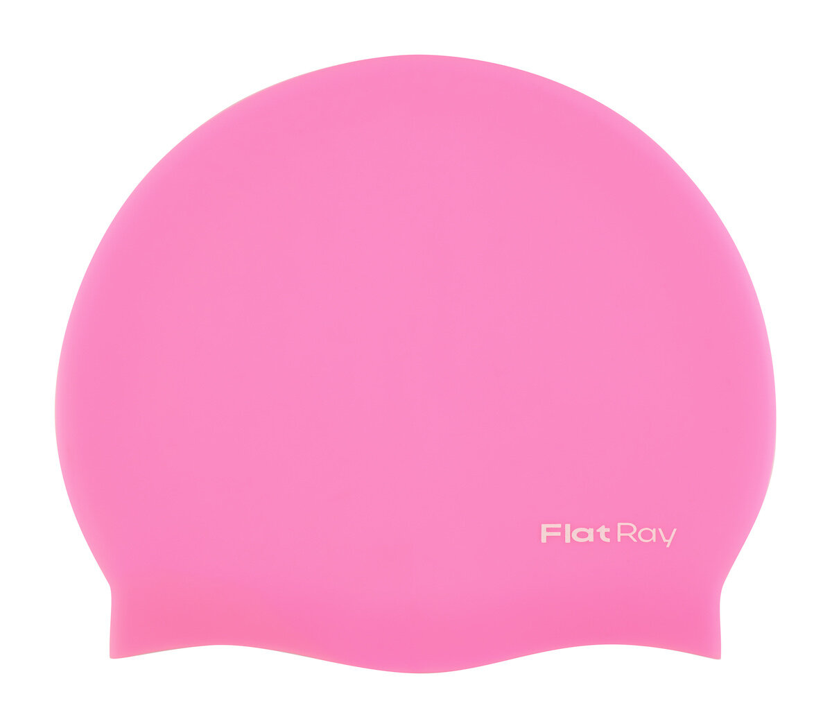 Шапочка для павания силиконовая Flat Ray Silicone Swim Cap (розовый)