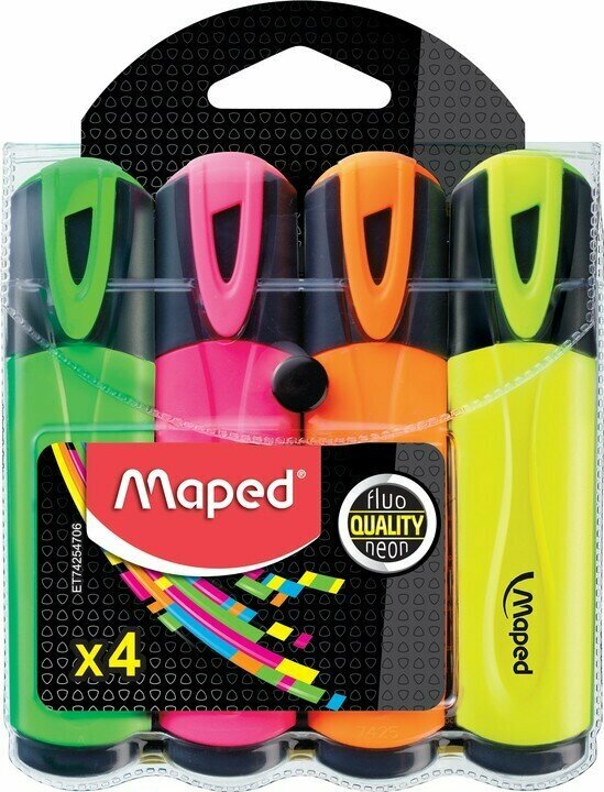 Набор маркер-выделителей Maped Fluo Peps Classic, 4 цвета