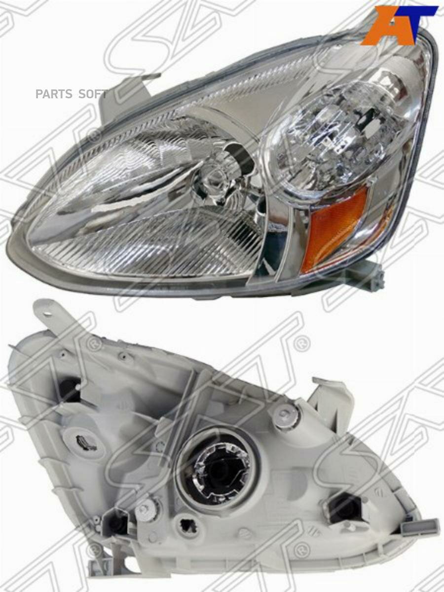 Фара Toyota Echo 02-05 / Platz 02-05 (Слева/ Галоген/ Ручная регулировка) SAT ST-212-11C8L | цена за 1 шт