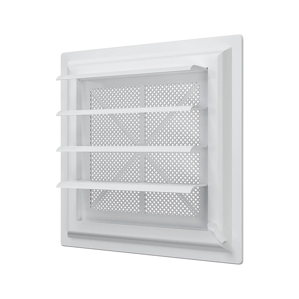 Вентиляционная решетка с сеткой и жалюзи Era Airvent, регулируемая, пластик, 281 x 281 мм