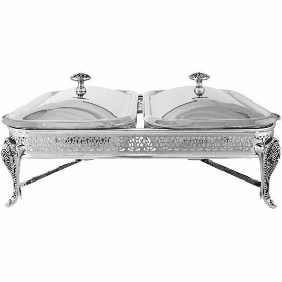 Блюдо Regent "Британи" 47х28х19см, с подогревом, 2 секции, крышка RE-372843.1