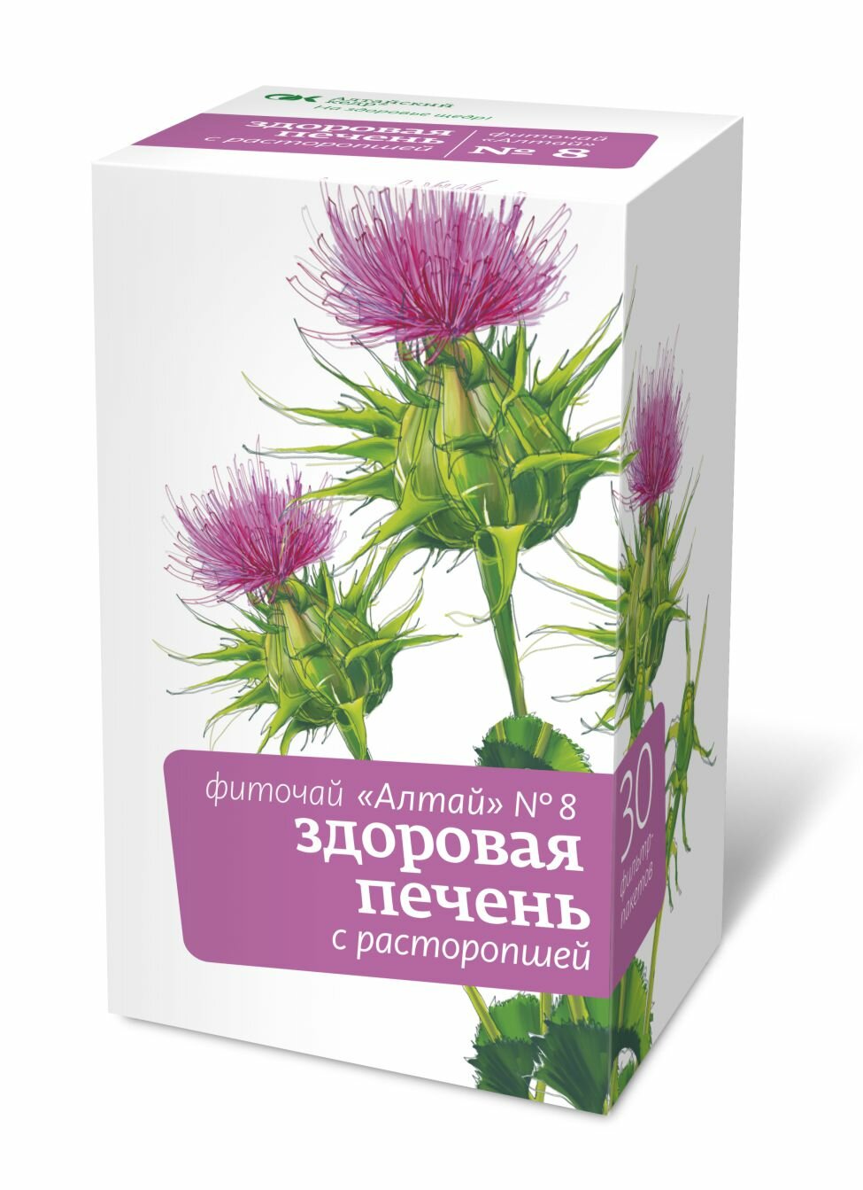 Фиточай Алтай № 8 Здоровая печень. С расторопшей, 30 фильтр-пакетов по 2,0 г