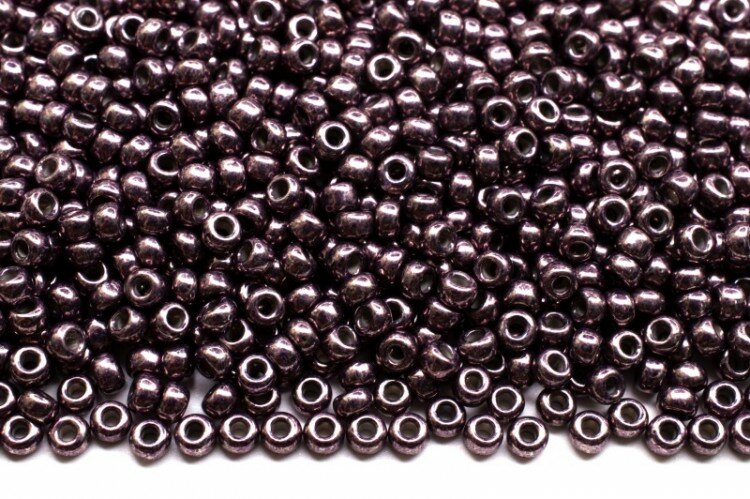 Бисер японский MIYUKI круглый 11/0 #1088 коричневый, гальванизированный, 10 грамм