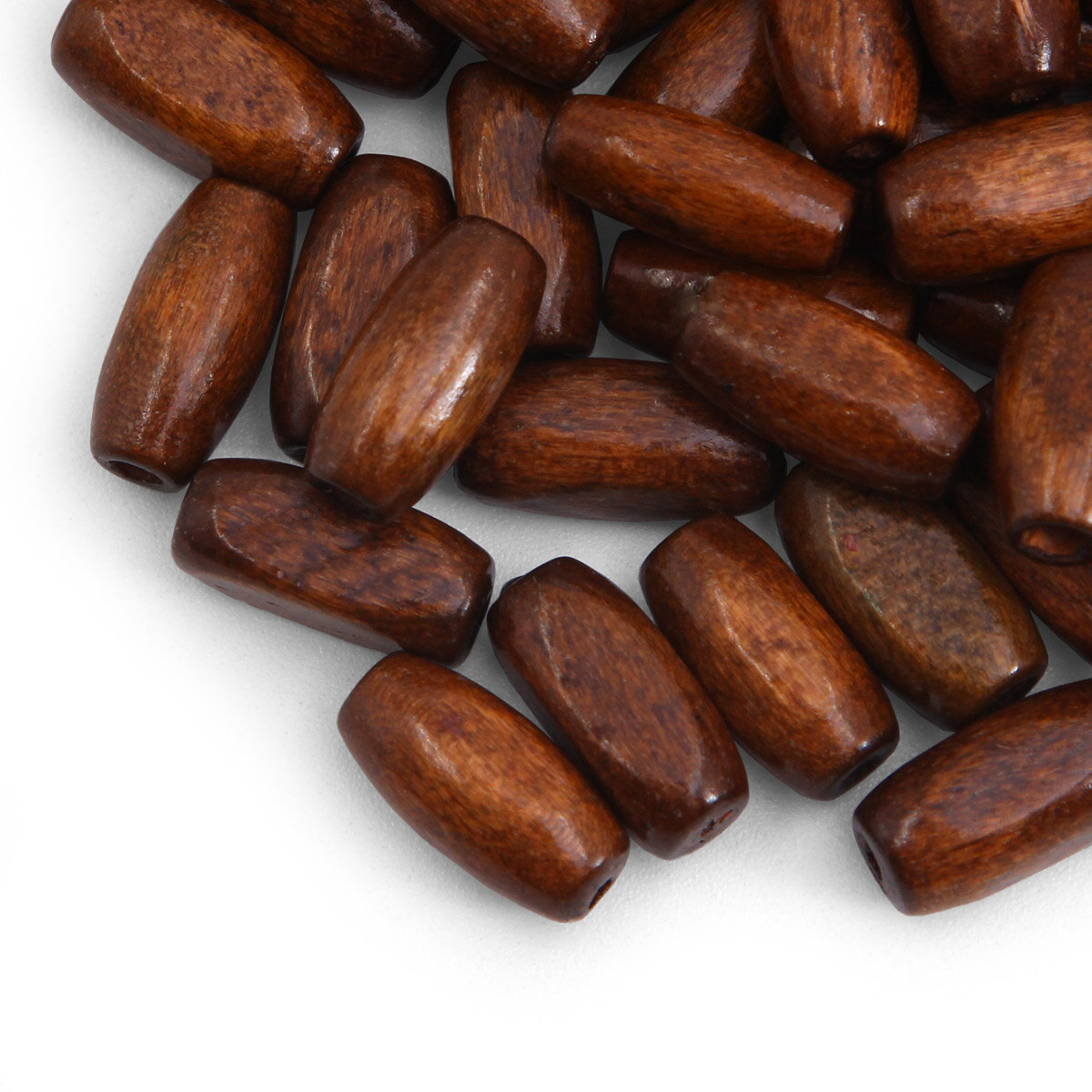 Бусины для рукоделия деревянные, кофейный, 15*7 мм, 70 шт (упак), Astra&Craft (WDB0013)