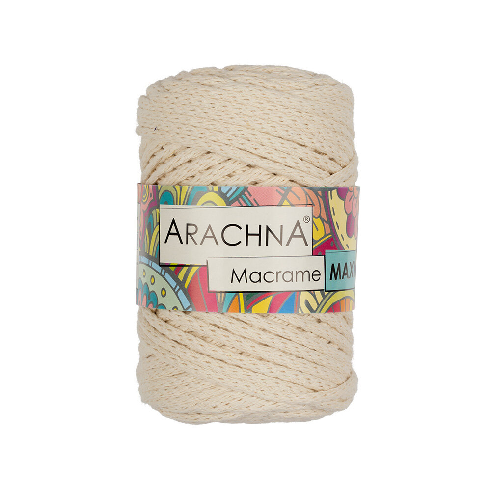 Пряжа ARACHNA "Macrame Maxi" 4 шт. по 250 г 80 м 80% хлопок, 20% полиэстер №24 натуральный