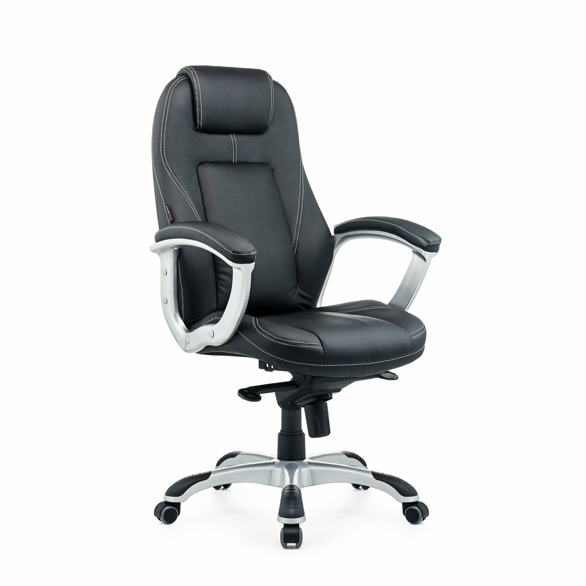 Кресло руководителя Хорошие кресла Bruny ЭкоКожа Черный Размеры: Высота 1250мм Глубина 500мм Ширина 500мм