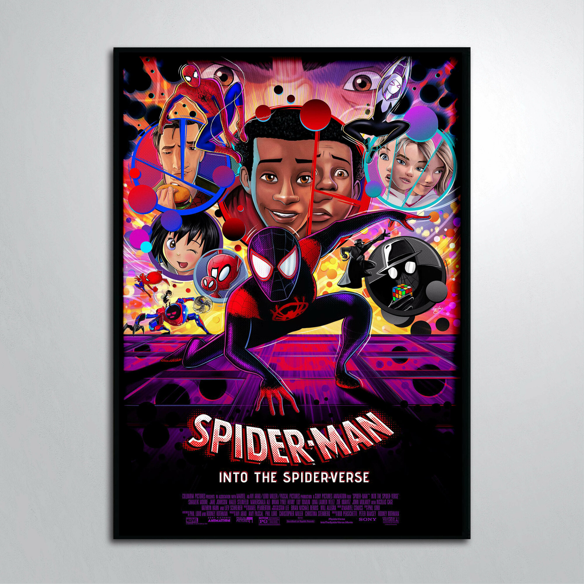 Постер без рамы/Человек-паук: Через вселенные Пузыри Spider-Man: Into the Spider-Verse
