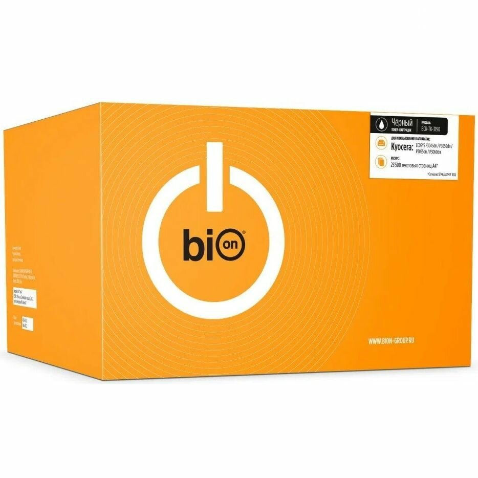 Картридж Bion BCR-TK-3190 для Kyocera ECOSYS M3655idn/M3660idn/P3055dn/P3060dn/P3155dn/P3260dn/M3860idn/M3860idnf (25000 стр.), Черный, с чипом