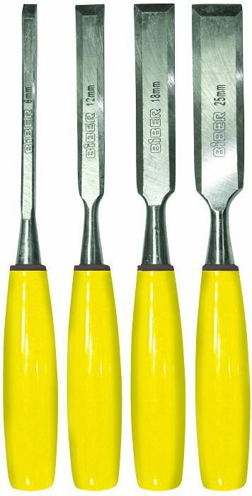 Бибер 85061 Набор стамесок с пластиковой ручкой (6+12+18+25мм)