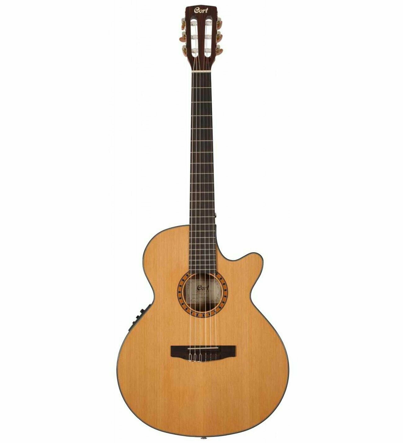 CEC7-NAT Классическая гитара со звукоснимателем, с вырезом, цвет натуральный, Cort