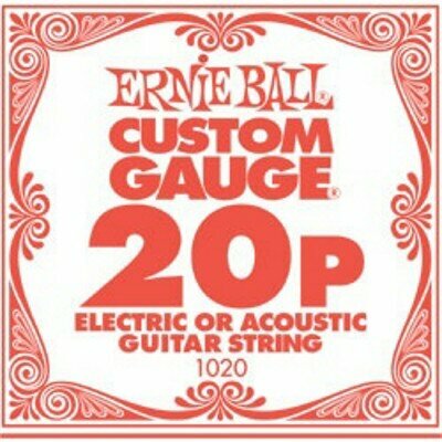 Одиночные струны для акустической гитары Ernie Ball 1020 Custom Gauge 20